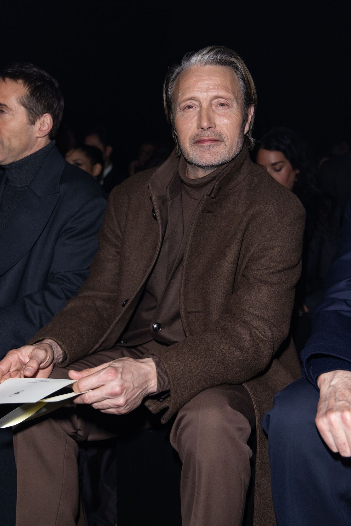 See Mads Mikkelsen's front row look at the Zegna FW2025 runway show ...