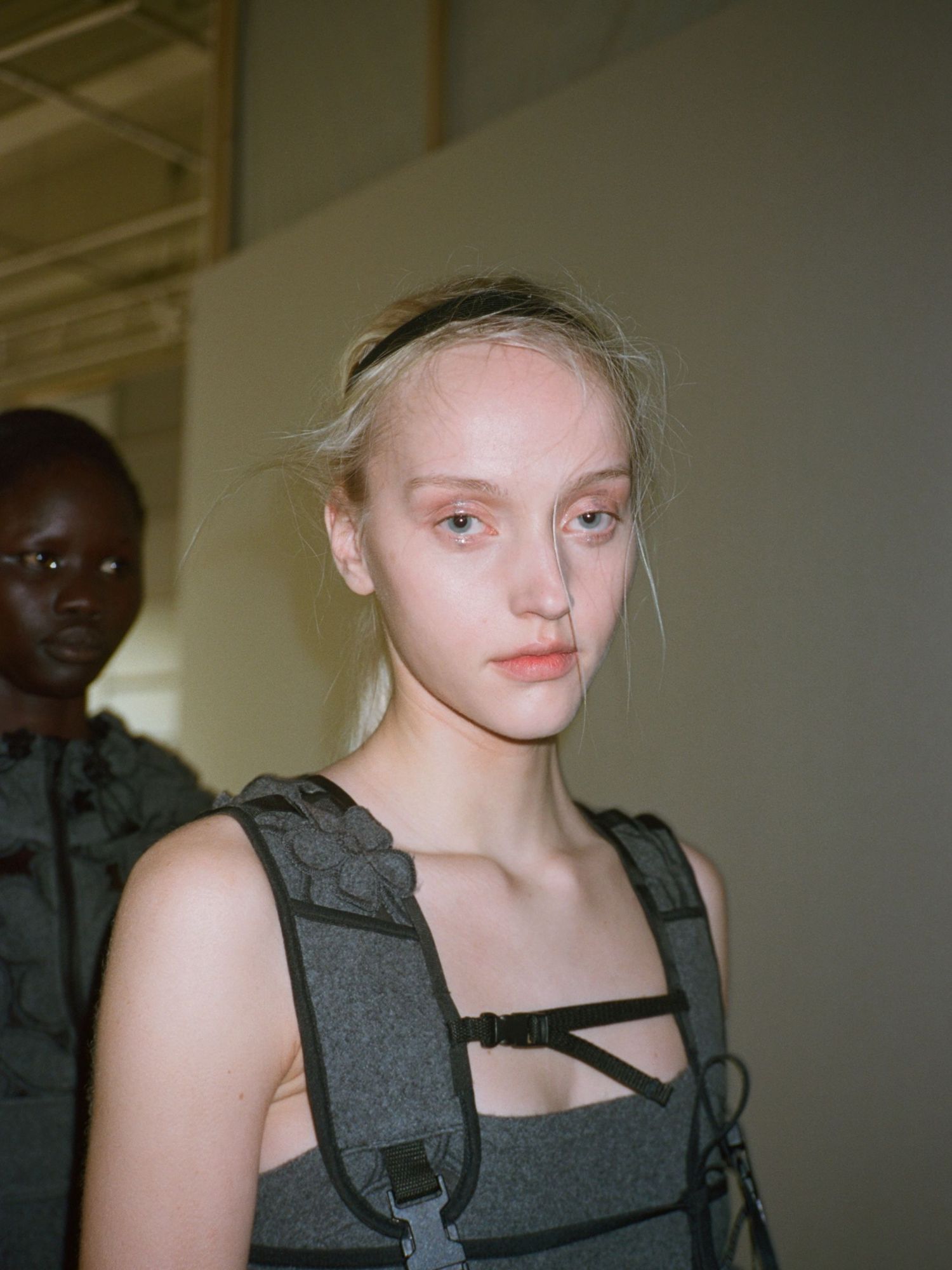 Cecilie Bahnsen swapped her usual braids for sporty top knots this Fall ...