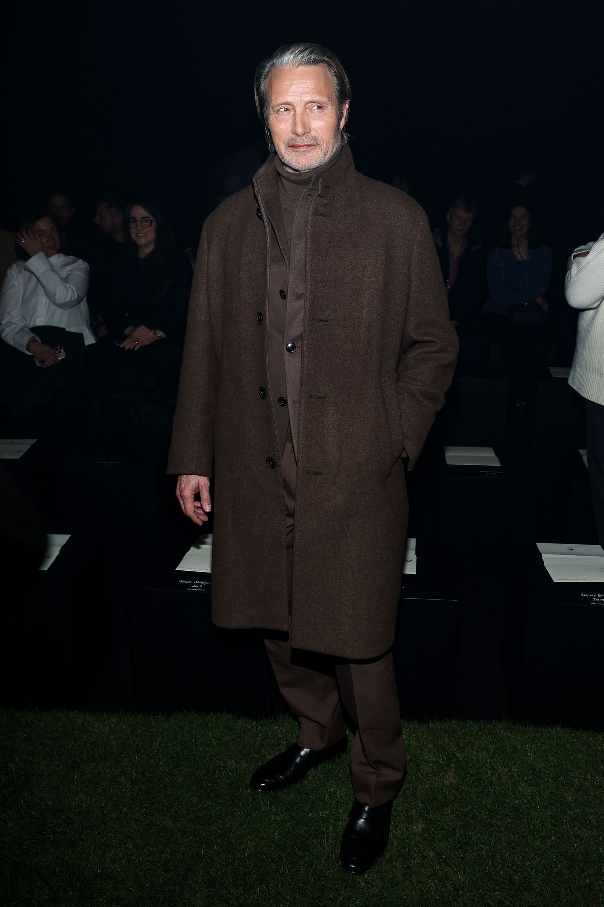 See Mads Mikkelsen's front row look at the Zegna FW2025 runway show ...
