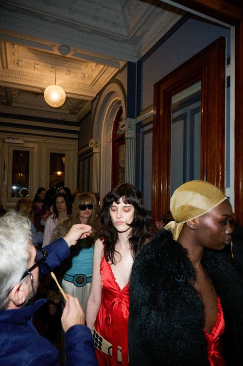 Exclusive: Discover what it is like backstage at a Saks Potts runway ...
