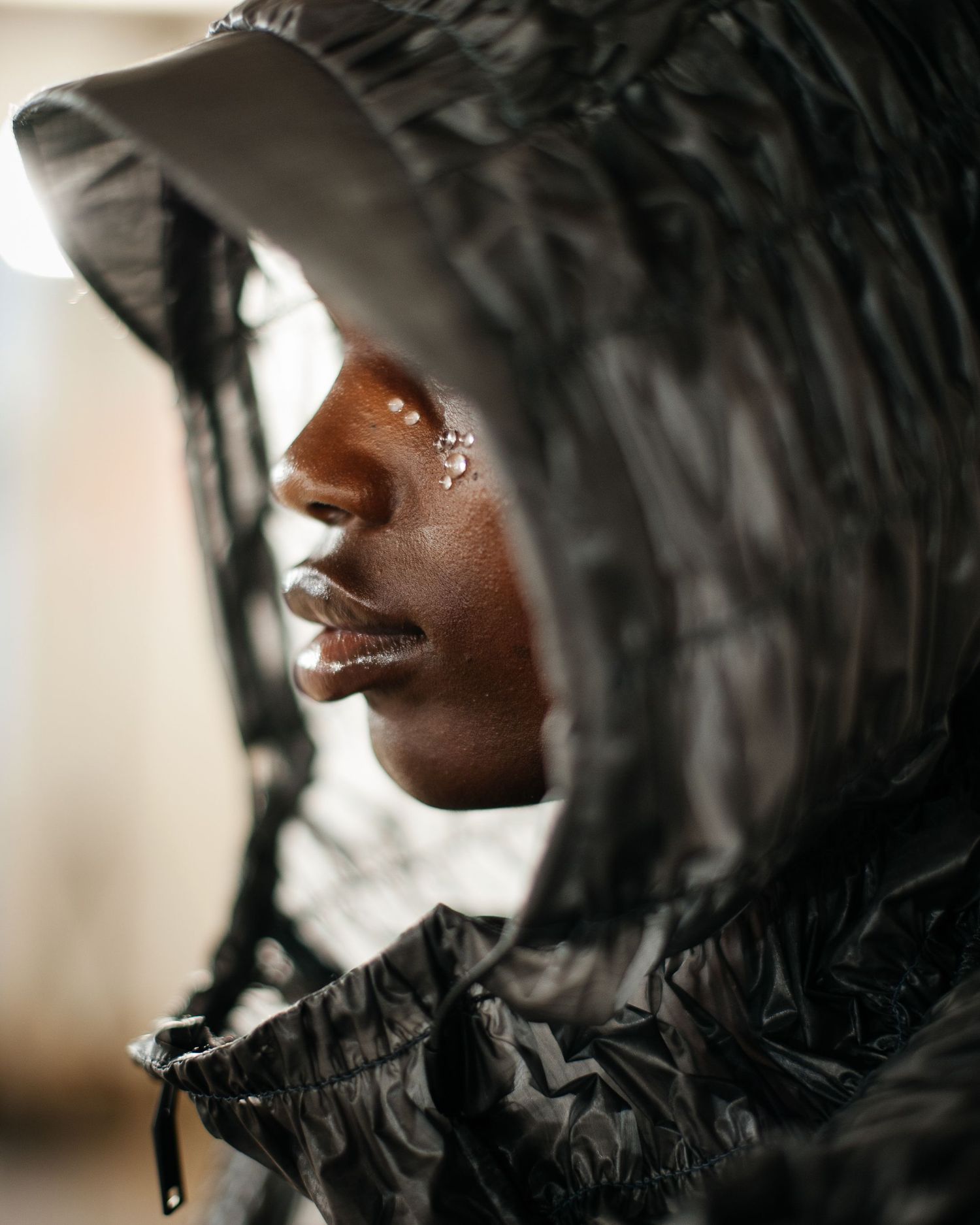 Come backstage to see all the ‘drenched’ details of Rains' SS24 runway ...