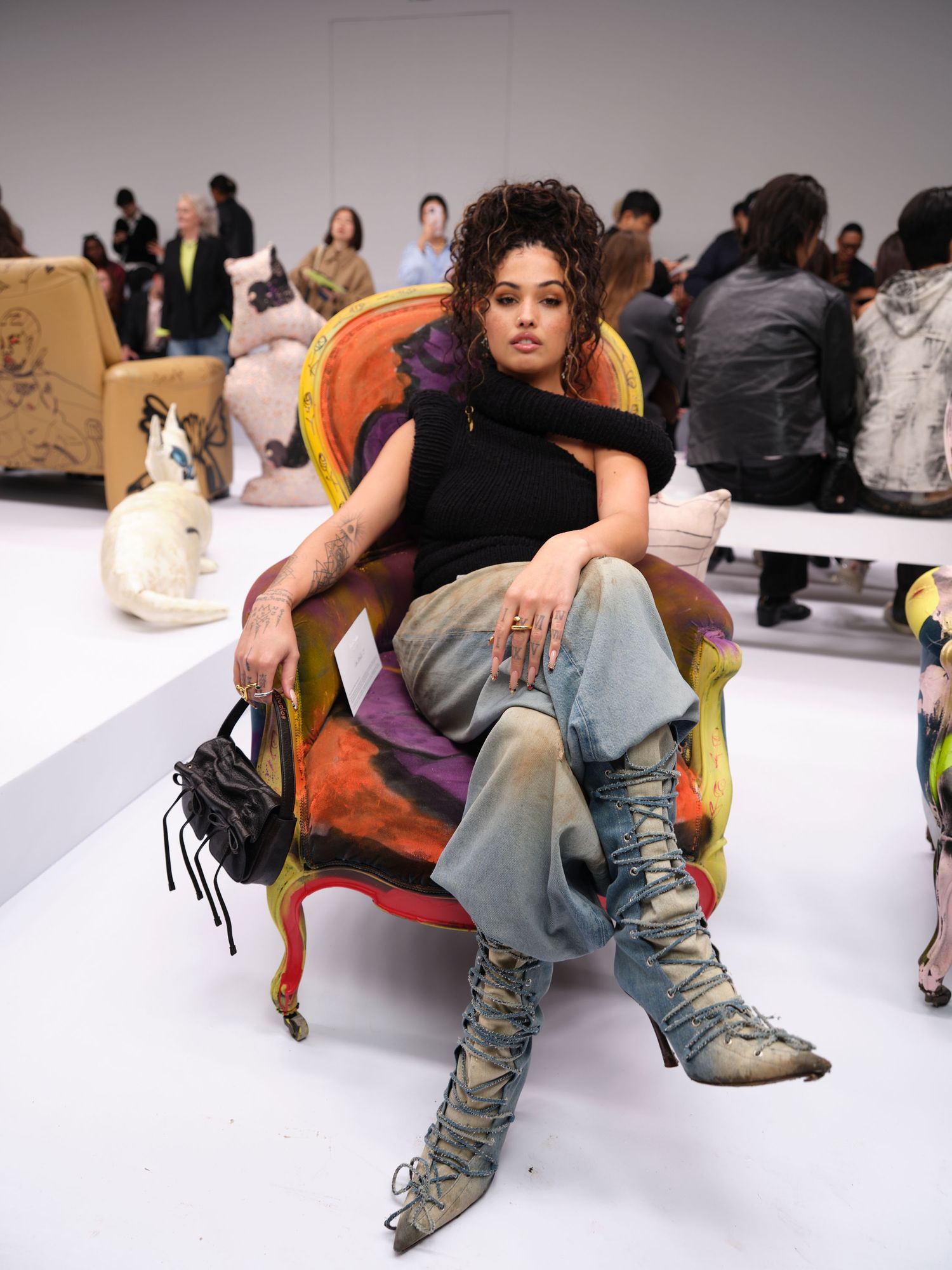 Get ready with Mabel for Acne Studios' SS25 runway show in Paris ...